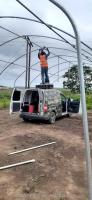 China Single Span Greenhouse Simple Frame Poly Tunnel Film Greenhouse For Agricultural for sale
