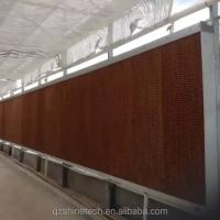 China Water Evaporative Cooling Pad For Chicken Farm Hot Dip Galvanized Steel Aluminum Frame for sale