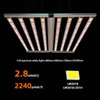 China 860W 2x4 LED Grow Light 2 Channel Full Spectrum LED Grow Light With UV And IR Light for sale