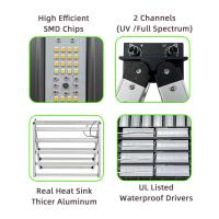 China 860W 2x4 LED Grow Light 2 Channel Full Spectrum LED Grow Light With UV And IR Light for sale
