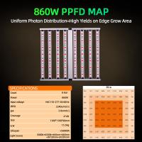 China 860W 2x4 LED Grow Light 2 Channel Full Spectrum LED Grow Light With UV And IR Light for sale