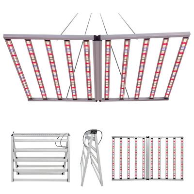 China UV Light For Growing Plants 1200W 2 Channel Waterproof IP54 Dimmable LED Grow Lights With Timer And Remote Control for sale