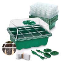 China Wholesale Plastic Cell Plant Seed Trays Propagatorkit Germination Tray Seedling Starter Nursery Tray With Lid for sale