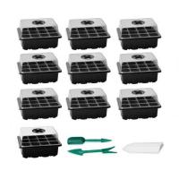 China Wholesale Plastic Cell Plant Seed Trays Propagatorkit Germination Tray Seedling Starter Nursery Tray With Lid for sale