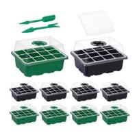 China Customized Garden Plant Nursery Tray Pot Grow Germination Starter 12 Cells Plant Seedling Trays for sale