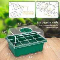 China Customized Garden Plant Nursery Tray Pot Grow Germination Starter 12 Cells Plant Seedling Trays for sale