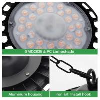 China Eff 2.6μmol/J Full Spectrum LED Grow Light UFO Grow Light Aluminum Material AC100-240V Voltage for sale