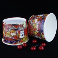 China 64oz Disposable Paper Buckets Fried Chicken Takeout Printed Food Packaging for sale