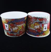 China 64oz Disposable Paper Buckets Fried Chicken Takeout Printed Food Packaging for sale