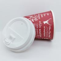 China Printed Coffee Ripple Paper Cup With Lid Disposable Single Wall 360ml for sale