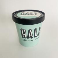 China 500ml Eco Friendly Ice Cream Tubs With Lid Single Wall 16 Oz Containers for sale