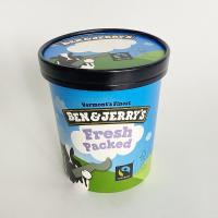 China Customized Paper Ice Cream Tubs With Lids , 28oz 750ml Frozen Yogurt Paper Cups for sale
