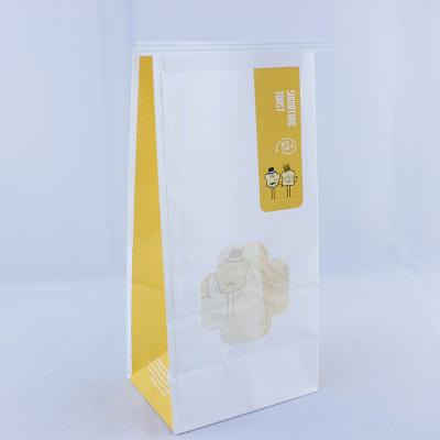 China Strip Kraft Paper Ziplock Bag , Biodegradable Window Foil Lined Bags For Food for sale