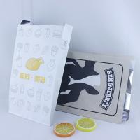 China Aluminum Foil Lined Paper Bags Printed Disposable Hot Chicken Food Packaging for sale