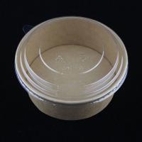China Food Container Brown Kraft Paper Bowl , Single Wall 750ml Kraft Salad Bowl for sale