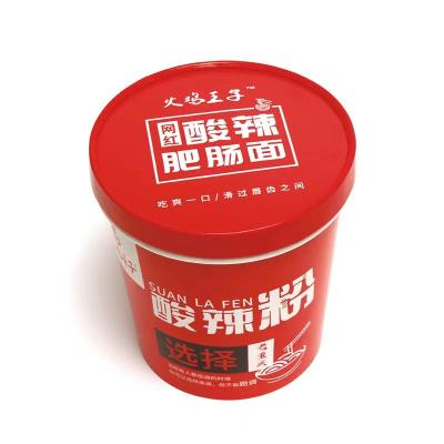 China 780ml Noodle Paper Bowl , Disposable Fast Food Packaging Paper Cup With Lid for sale