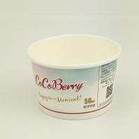 China Disposable Ice Cream Paper Cup With Lid Leakproof Custom Bowls 3oz 85ml for sale