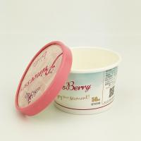 China Disposable Ice Cream Paper Cup With Lid Leakproof Custom Bowls 3oz 85ml for sale