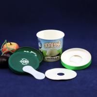 China PE Coated Ice Cream Paper Cup With Lid Leakproof 125ml Personalized Bowls for sale