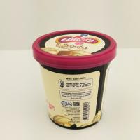 China 6oz 175ml Paper Frozen Yogurt Cups , Flat Lid Custom Ice Cream Paper Cups With Spoon for sale