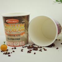 China Eco Friendly Ice Cream Paper Cup With Lid 16oz 475ml Frozen Yogurt Container for sale