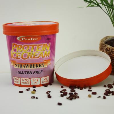 China Eco Friendly Ice Cream Paper Cup With Lid 16oz 475ml Frozen Yogurt Container for sale