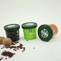 China PE Coated Ice Cream Paper Cup With Lid Plastic Spoon Double Wall Packaging for sale