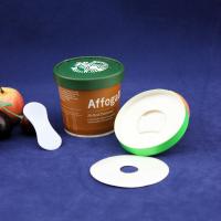 China PE Coated Ice Cream Paper Cup With Lid Plastic Spoon Double Wall Packaging for sale