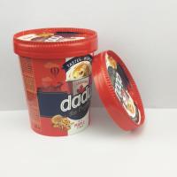 China 475ml Biodegradable Ice Cream Tubs With Lids , 520ml Ice Cream Paper Bowl for sale