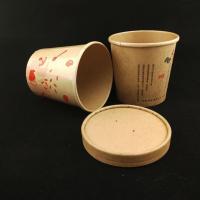 China 250ml 8 Oz Paper Soup Bowls Recyclable Takeaway Heat Resistant Cups for sale