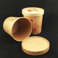 China 250ml 8 Oz Paper Soup Bowls Recyclable Takeaway Heat Resistant Cups for sale