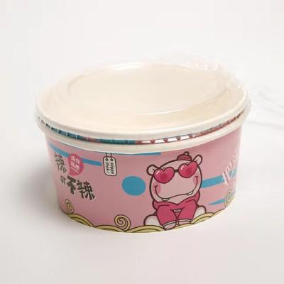 China Heatable 32oz Take Away Bowls With Lids , Waterproof Kraft Salad Bowl 1000ml for sale
