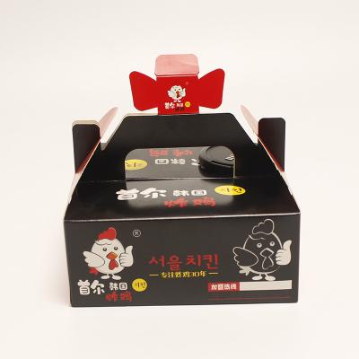 China Disposable Fast Food Paper Box , PE Coated Take Out Fried Chicken Packing Box for sale