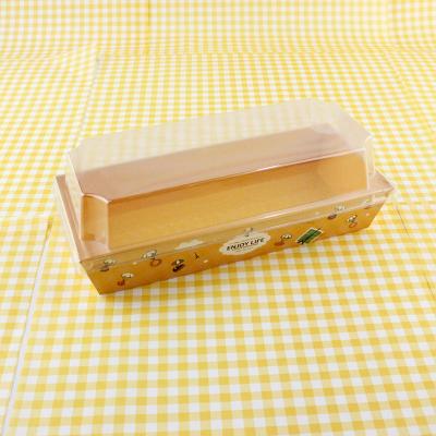 China Custom Printed Bakery Packaging Box Boat Shape Degradable Cake Paper Container for sale