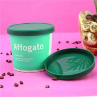 China Flat Mouth Ice Cream Paper Cup With Lid 80g Disposable Custom Printed Dishes for sale
