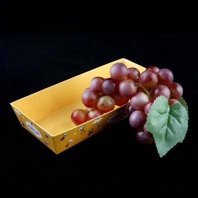 China Takeaway Bakery Packaging Box Sandwich Paper Container With Plastic Lid for sale