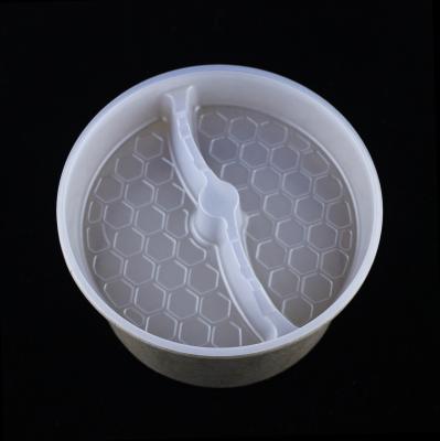 China Biodegradable Paper Salad Bowls With Lids Food Grade Brown Container for sale