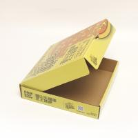 China Corrugated Cardboard Disposable Food Packaging Box Sturdy Square Pizza Container for sale