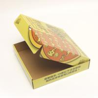 China Corrugated Cardboard Disposable Food Packaging Box Sturdy Square Pizza Container for sale