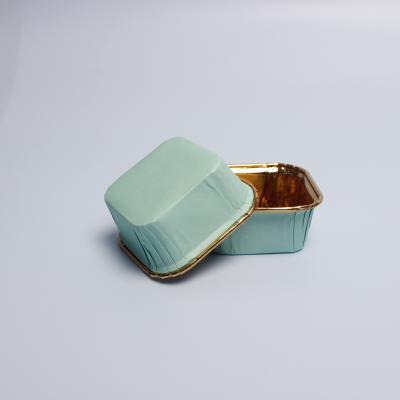 China Aluminum Cardboard Cupcake Cups Recyclable Grease Resistant Muffin Paper Box for sale