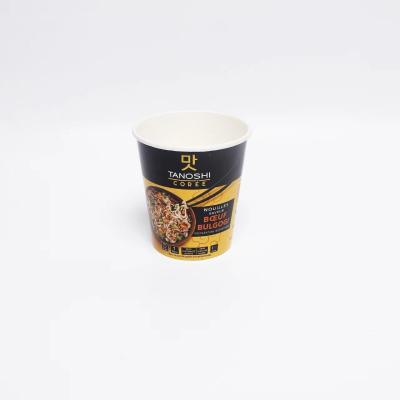 China Instant Noodle Bowl heat-resistant food-grade lunch box net red wash-free kraft paper packaging paper bowl manufacturers for sale