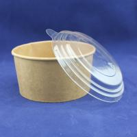 China disposable craft  paper salad bowl with printed paper cup  and  pet lid for sale
