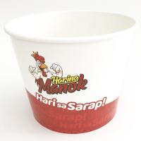 China Eco Friendly Fried Chicken Paper Bucket , 85oz Disposable Paper Food Tubs for sale