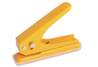 China 6mm Hole 18 Sheets Paper Available Yellow Color Metal One Hole Paper Punch for sale