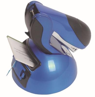 China Hot Sale Promotion Blue Color Business Card Holder With Stapler for sale