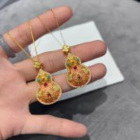 China 18K Gold Gourd Pendant 2.09g 19.3mm Fine Jewelry Gift for Women for sale