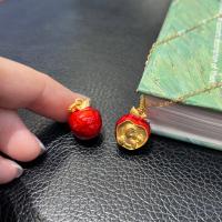 China 18K Gold Apple Girl Pendant 0.43g 12.7mm Lightweight Elegant Design for sale