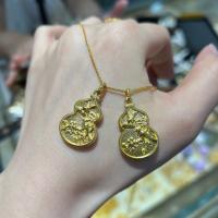 China 18K Gold Pendant Bird Design Gourd Shape Anniversary Jewelry 0.5g 15.7mm for sale