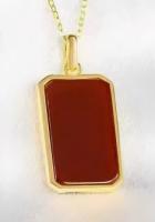 China 18K Gold Pendant 1.39g Square Minimalist Geometric Design Skin Friendly High Quality Jewelry for sale