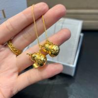 China 18K Gold Crushed Ice Gourd Pendant 0.49g 12.6mm Durable Retro Design for sale